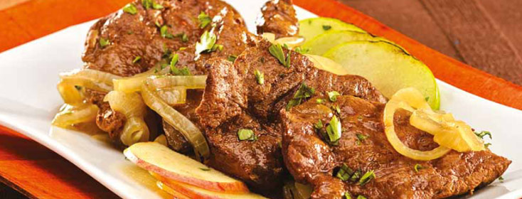 Filetes de hígado con manzana - Supermaxi
