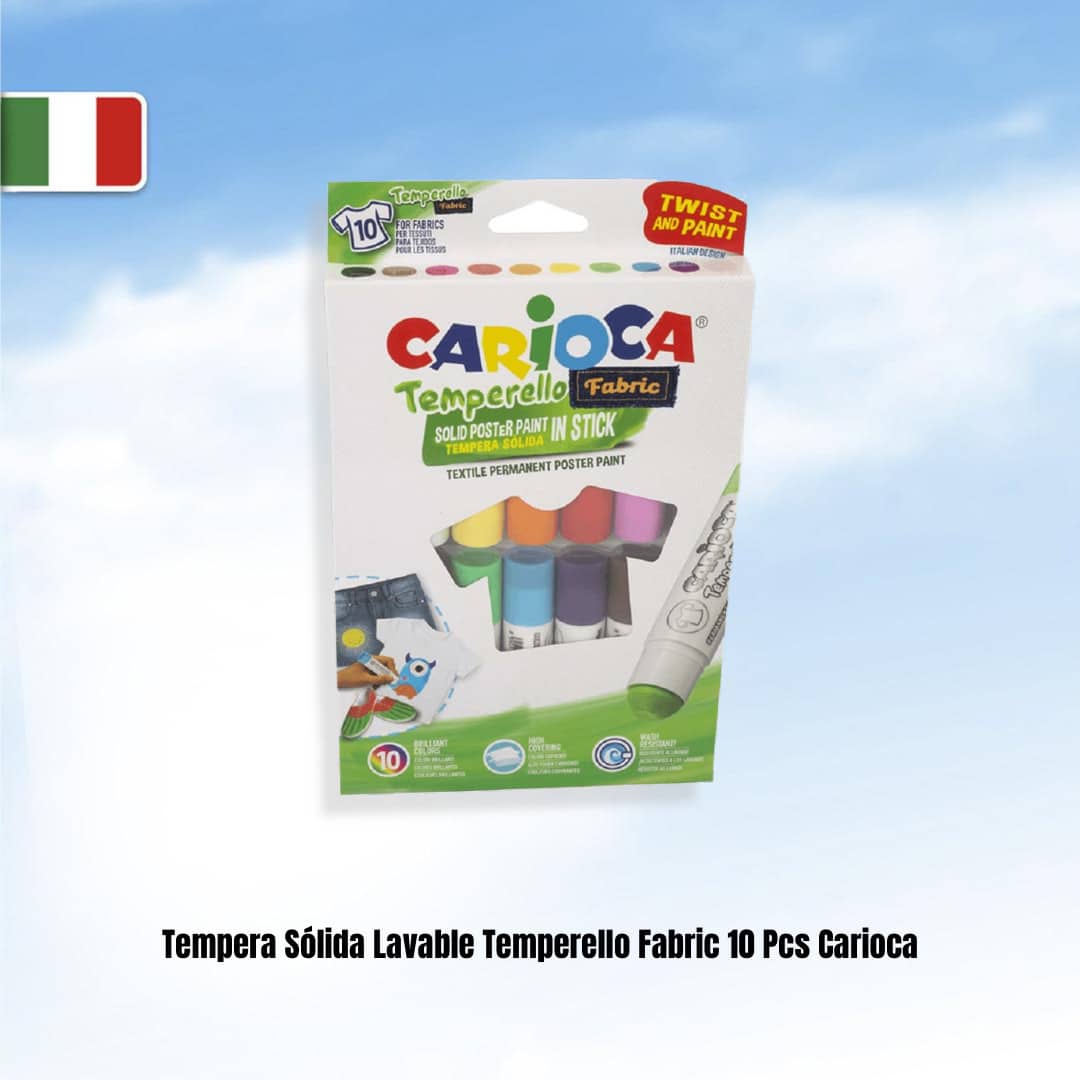 Tempera Sólida Lavable Temperello Fabric 10 Pcs Carioca - Supermaxi