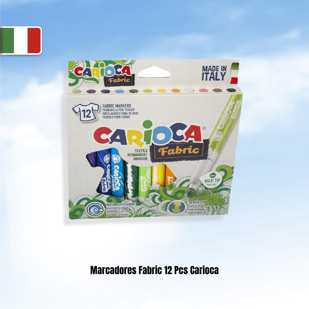 Marcadores Fabric 12 Pcs Carioca - Supermaxi