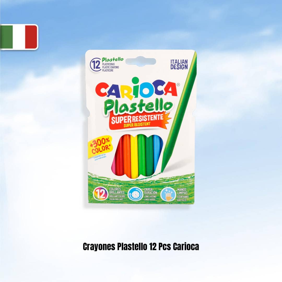 Crayones Plastello 12 Pcs Carioca - Supermaxi