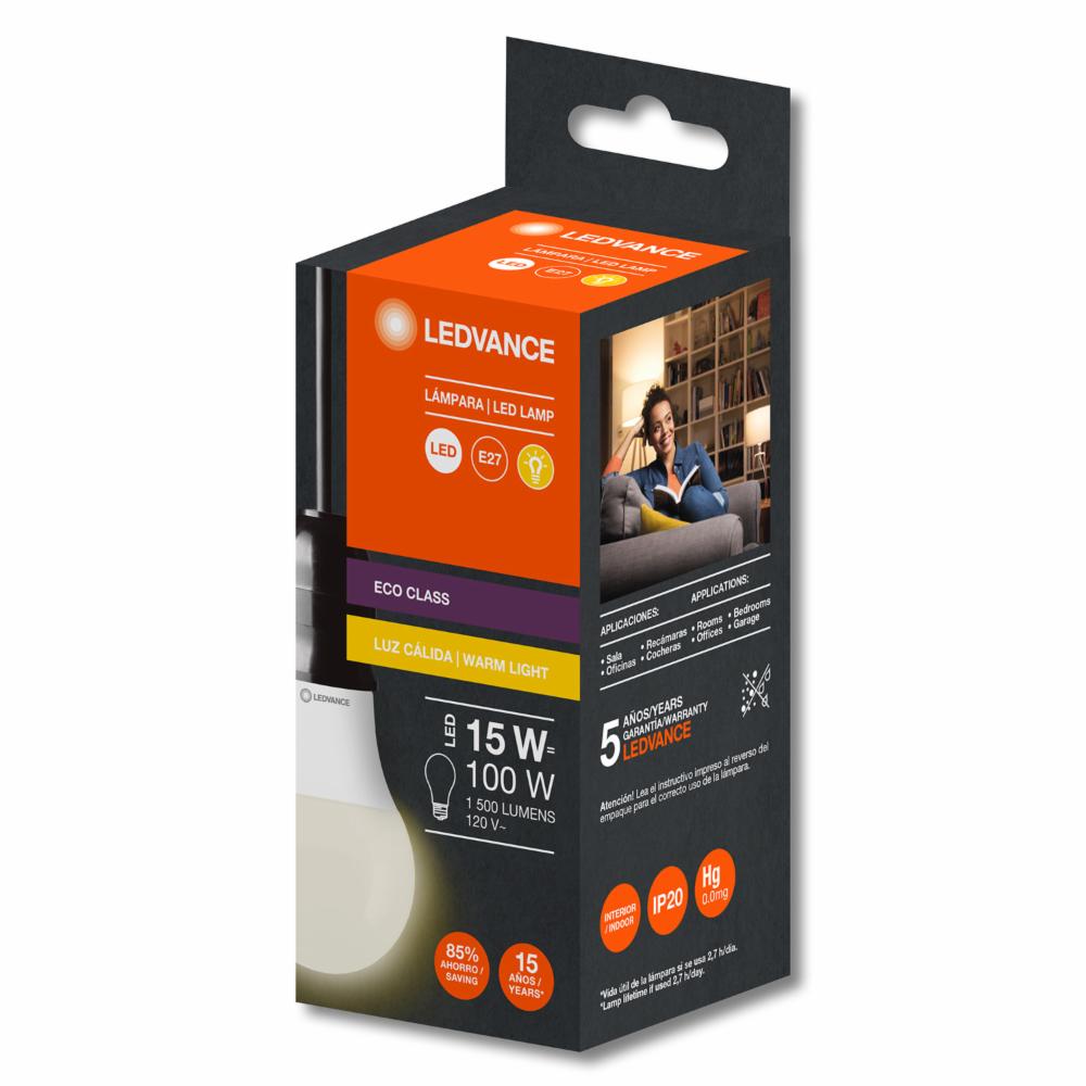 Foco Led Eco Class A100 15W E27 LEDVANCE Luz Cálida - Supermaxi