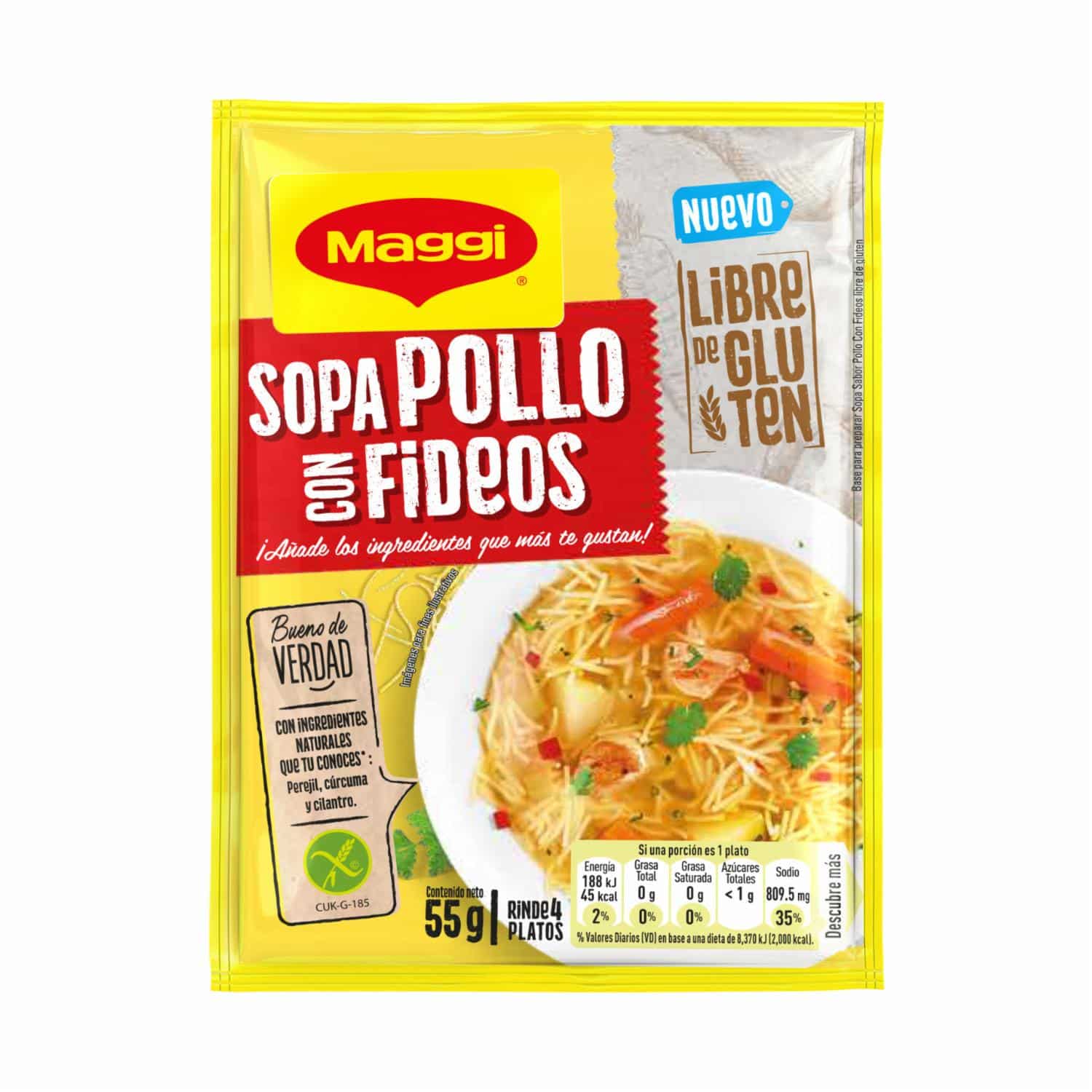 Sopa Instantánea De Pollo Con Fideos MAGGI 57 G - Supermaxi