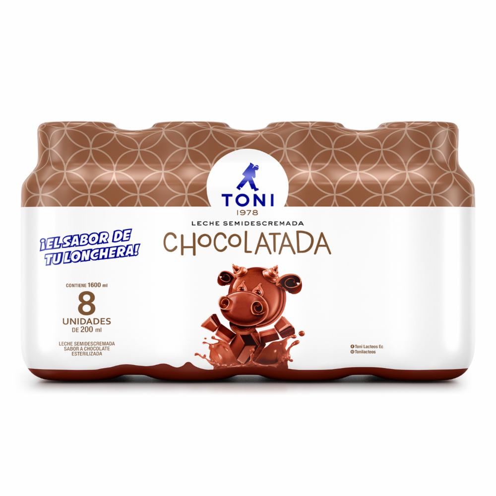 Pack Leche Saborizada De Leche Chocolatada TONI 8 X 200 Ml - Supermaxi