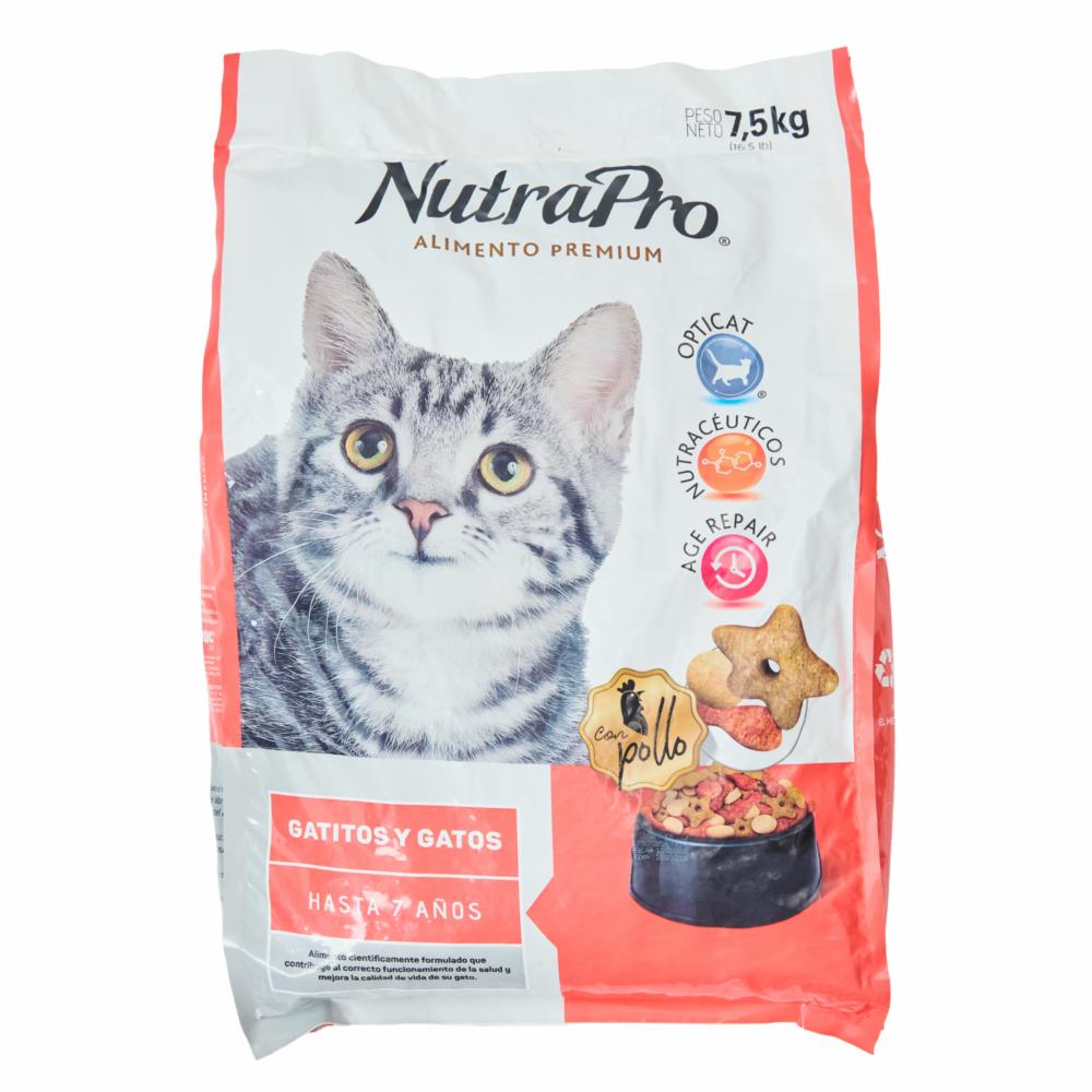 Alimento Para Gatos Adultos NUTRAPRO 7,5 Kg - Supermaxi