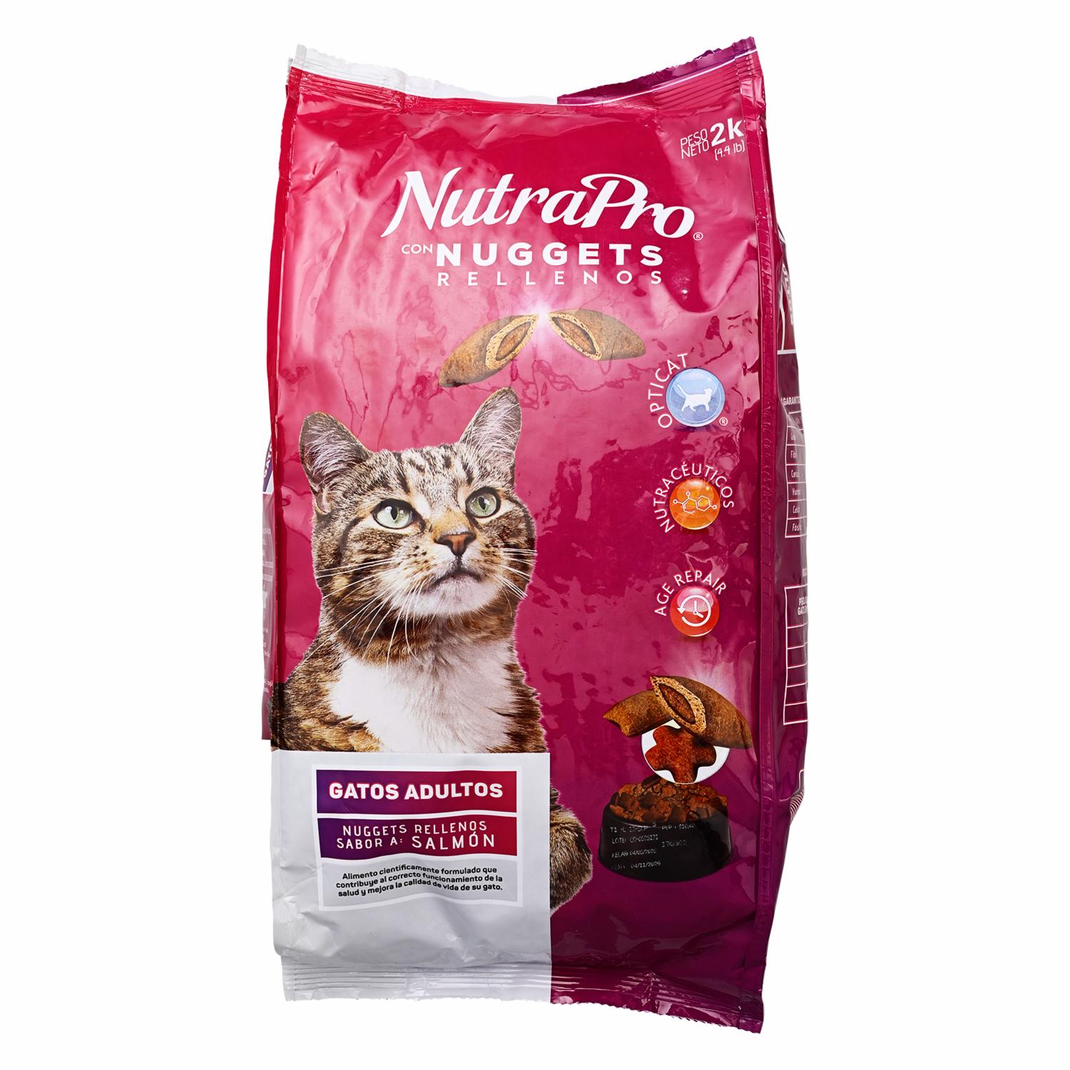 Alimento Para Gatos Nugget Adulto Salmón NUTRAPRO 2 Kg - Supermaxi