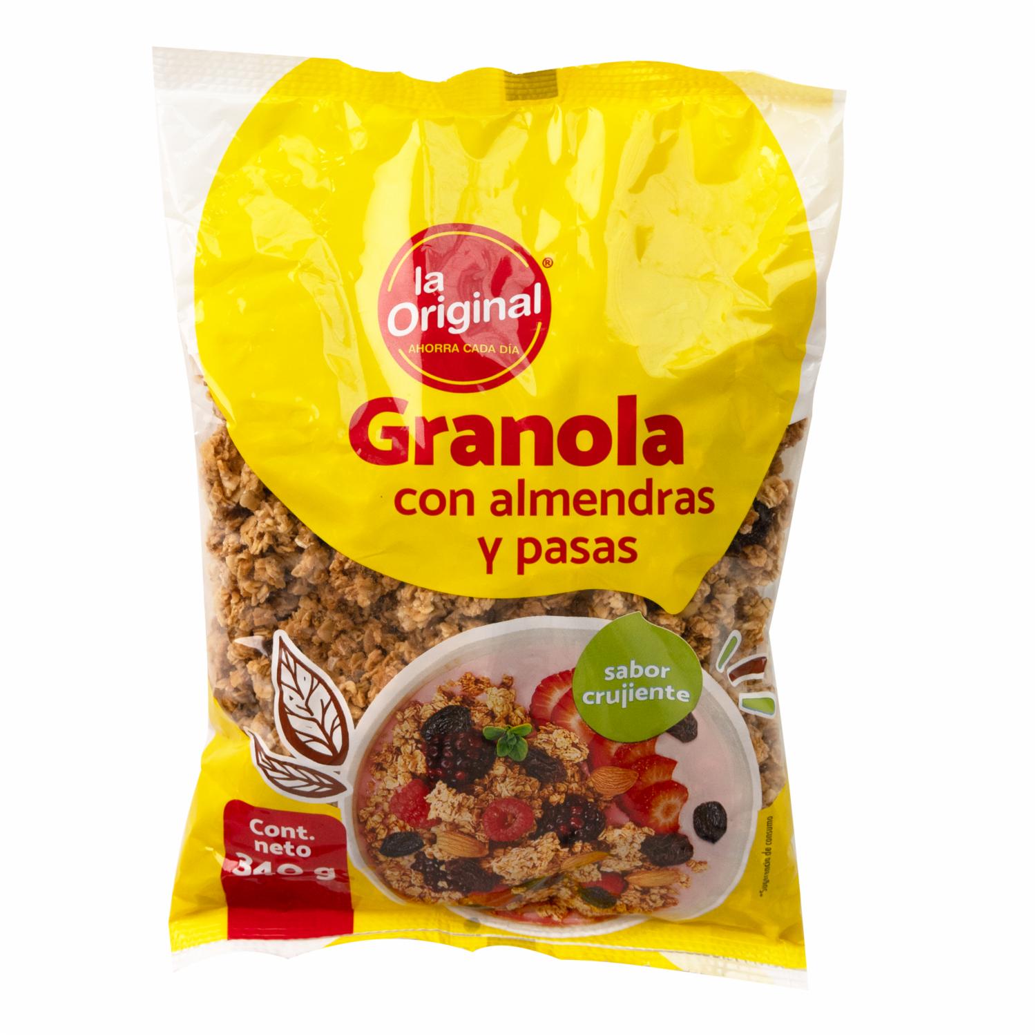 Granola Con Pasas Almendras LA ORIGINAL 340 G - Supermaxi