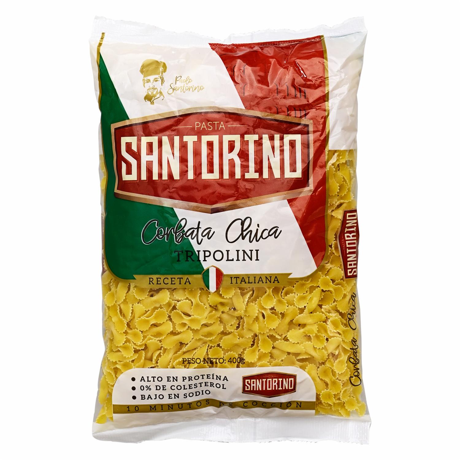 Pasta Corbata Chica SANTORINO 400 G - Supermaxi