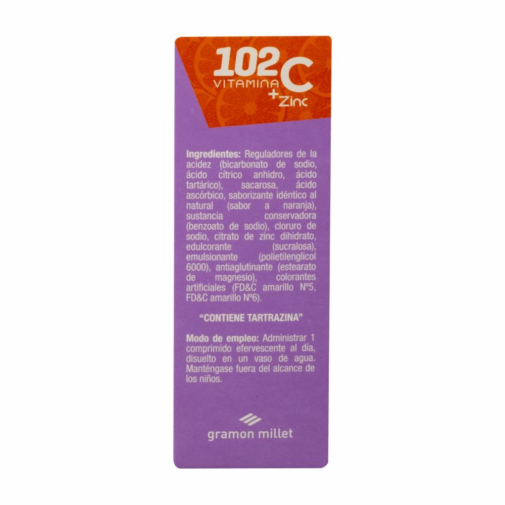Vitamina C Efervescentes Mas Zinc 102 VITAMINA C 45 G - Supermaxi