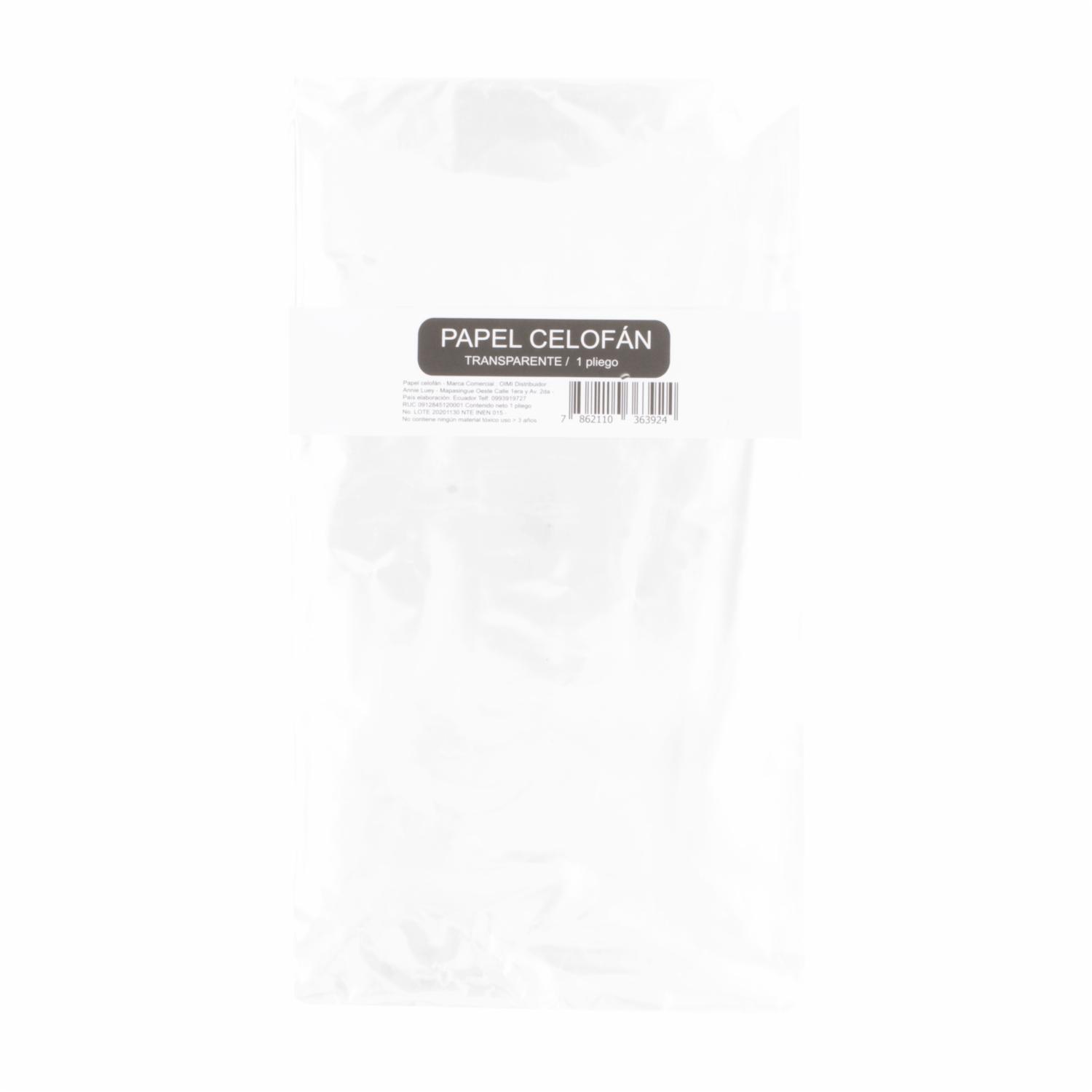 Papel Celofán Tono Transparente En Pliego OIMI 110X96 - Supermaxi