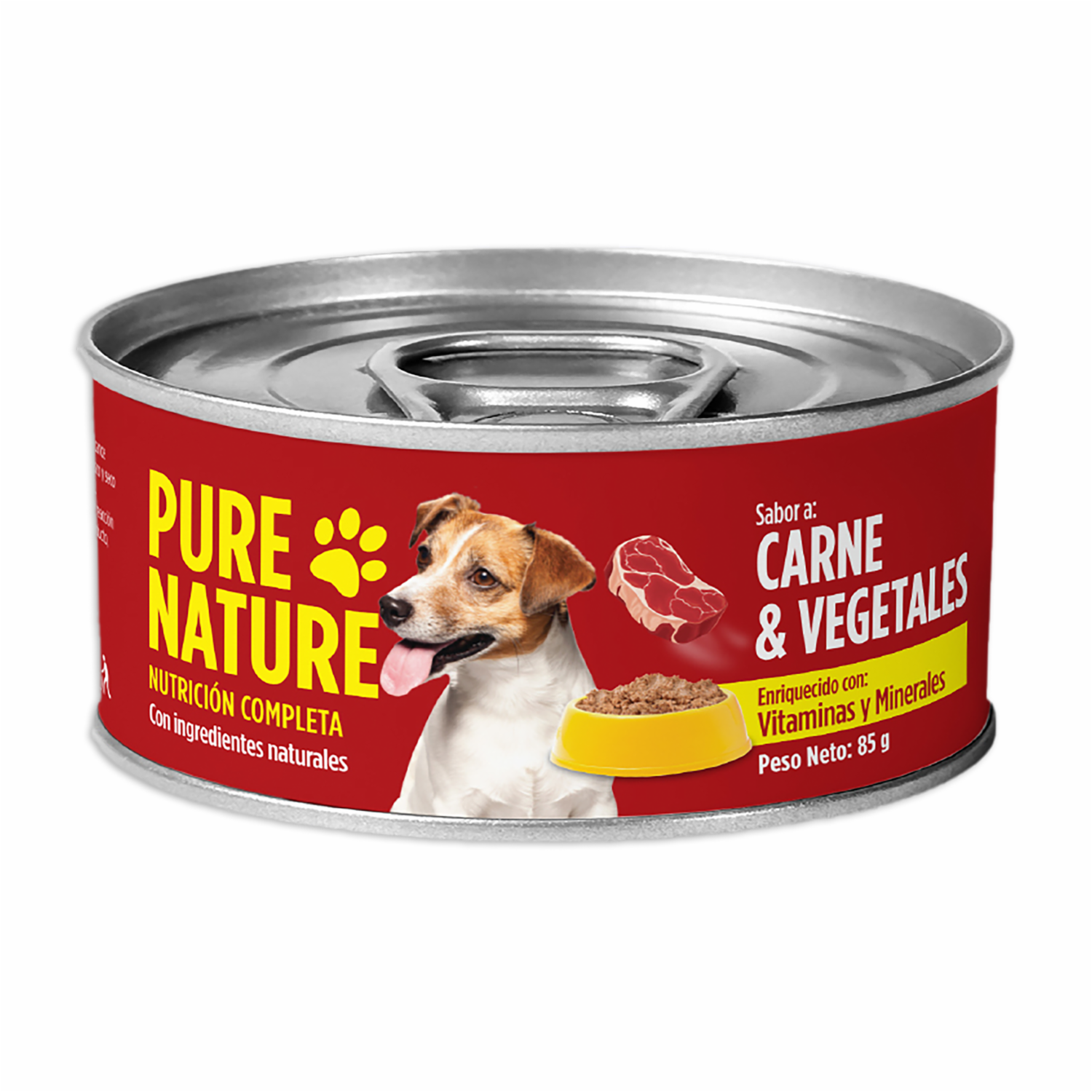 Alimento Húmedo Para Perros Carne Con Vegetales PURE NATURE 85 G ...