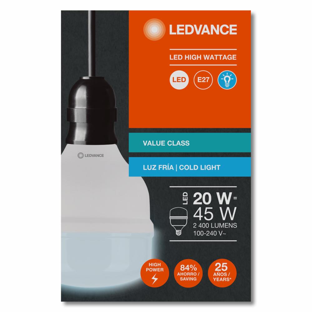 Foco Led Value Class Hw 20W E27 LEDVANCE Luz Fría - Supermaxi