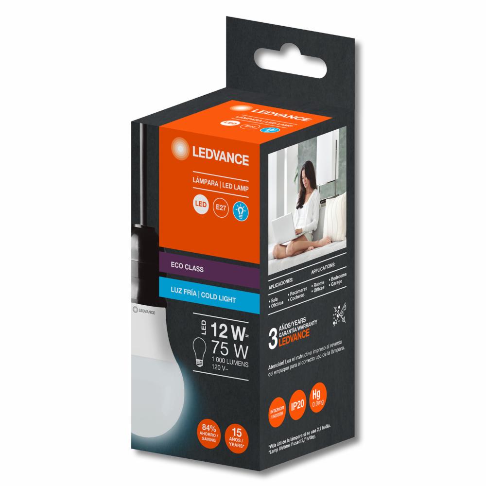 Foco Led Eco Class A75 12W E27 LEDVANCE Luz Fría - Supermaxi