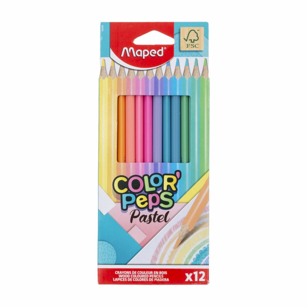 Lapices De Colores Color Peps Pastel MAPED X 12 Uds - Supermaxi