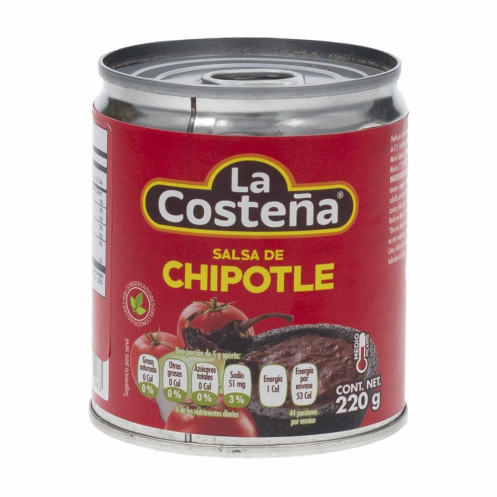 Salsa Picante De Chile Chipotle LA COSTEÑA Lata 220 G - Supermaxi