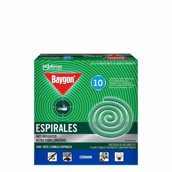 Insecticida Espiral Repele Zancudos BAYGON X 10 Uds - Supermaxi