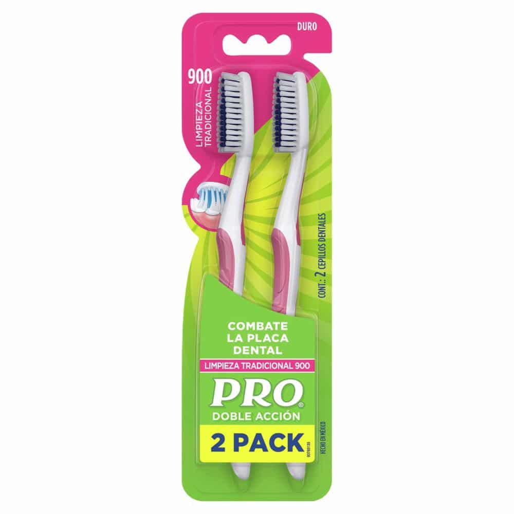 Cepillo Dental Doble Acción Cerdas Duras Limpieza Tradicional 900 PRO ...