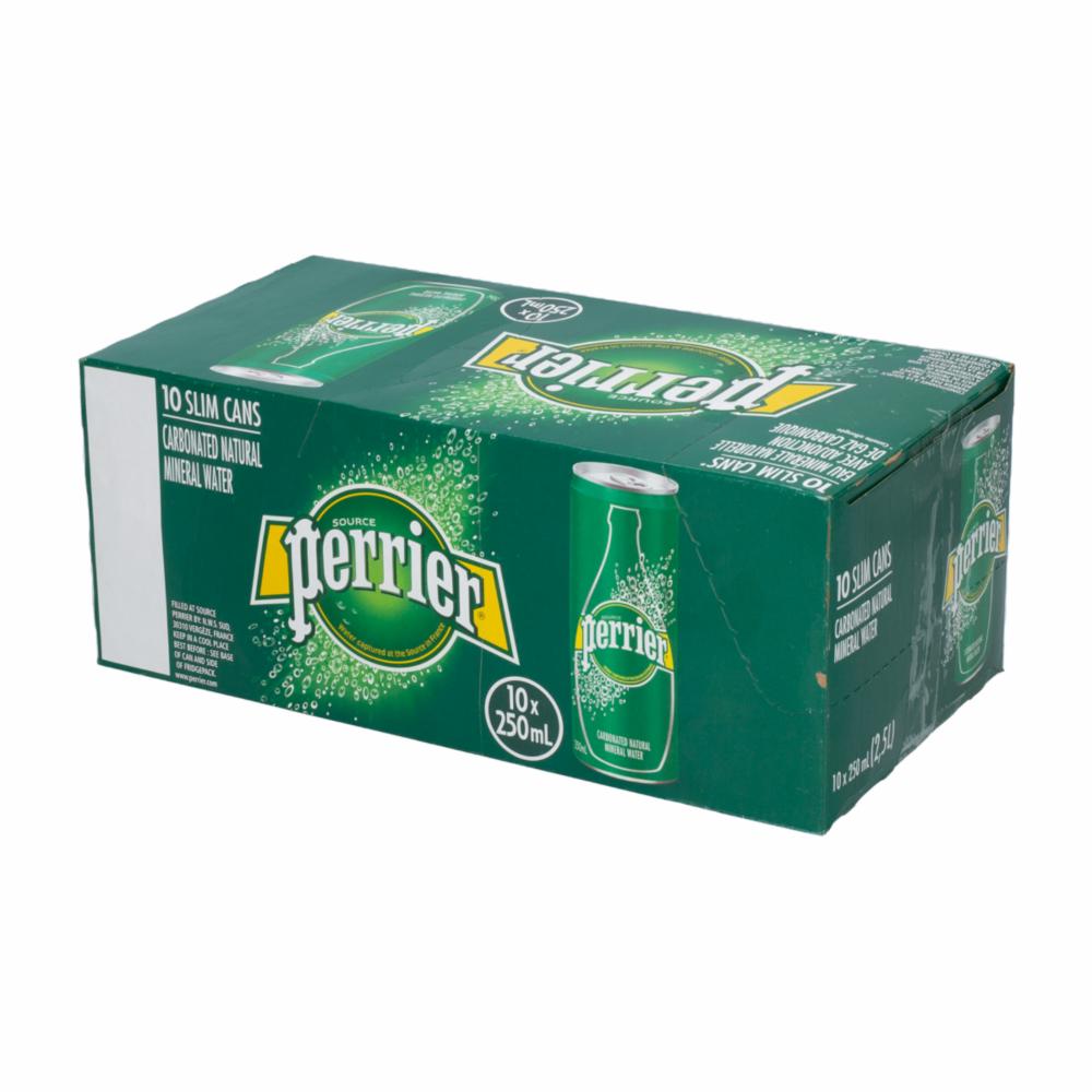 Agua Mineral Con Gas En Lata PERRIER 10 X 250 ml - Supermaxi