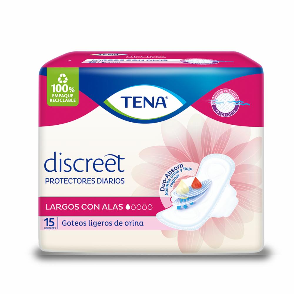 Protectores Diarios Discreet Largo Con Alas TENA 15 U - Supermaxi