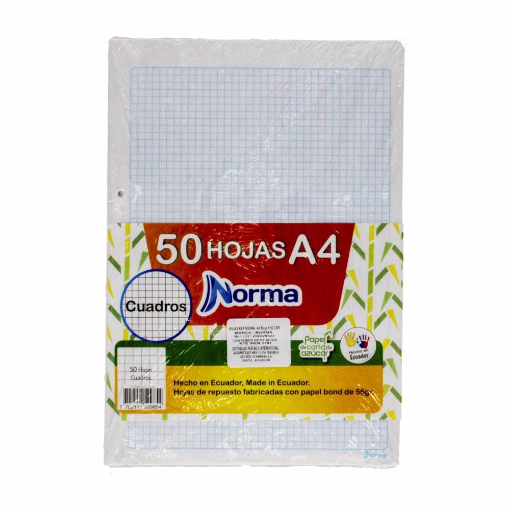 Hojas A4 De Cuadros NORMA X 50 Uds - Supermaxi