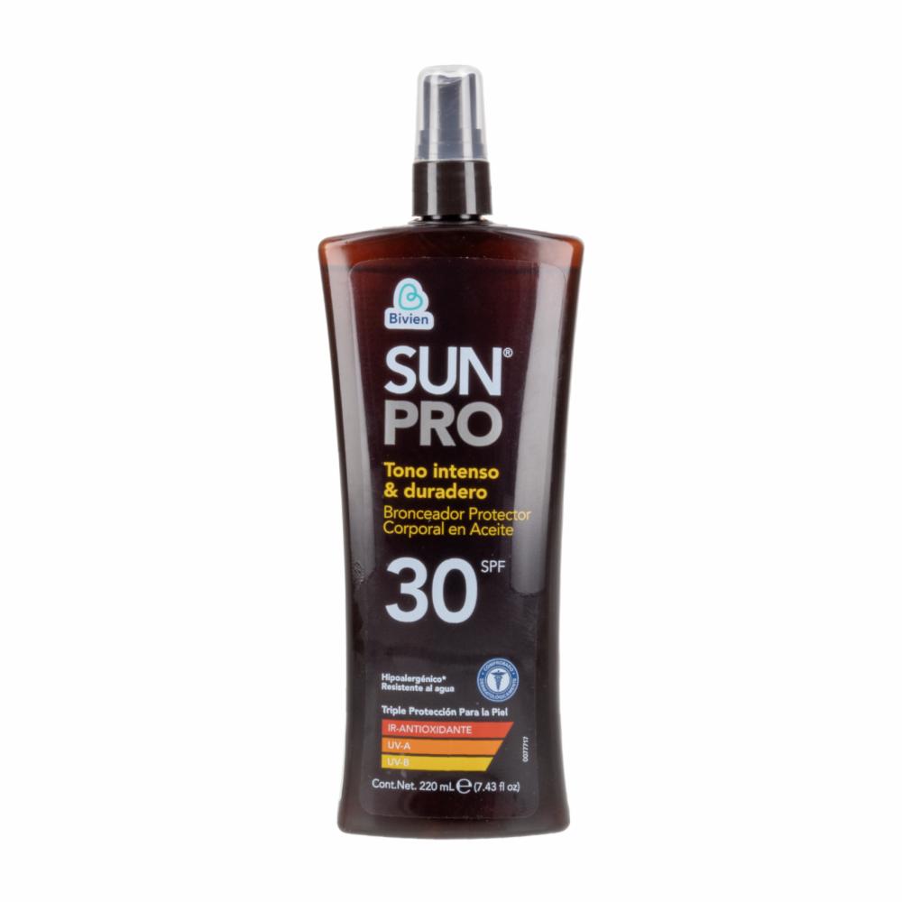 Bronceador Protector Aceite Spf30 SUN PRO 220 Ml - Supermaxi
