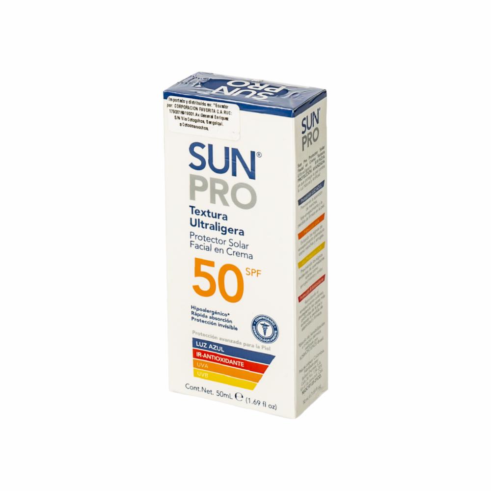 Protector Solar Facial Azul Spf50 SUN PRO 50 Ml - Supermaxi