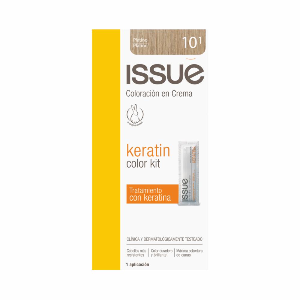 Tinte De Cabello Keratin Color N° 10.1 Platino ISSUE 1 Kit - Supermaxi