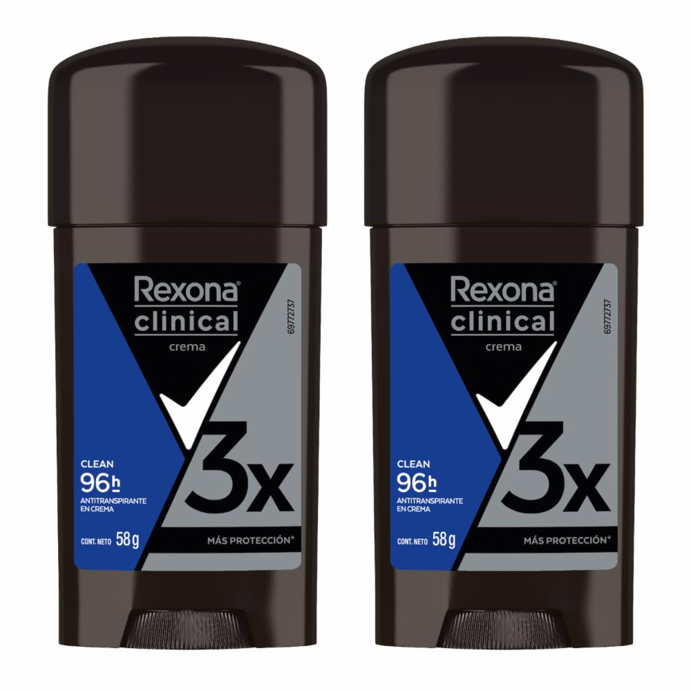 Desodorante En Crema Para Mujer Clínica Clásico REXONA 2 X 58 G - Supermaxi