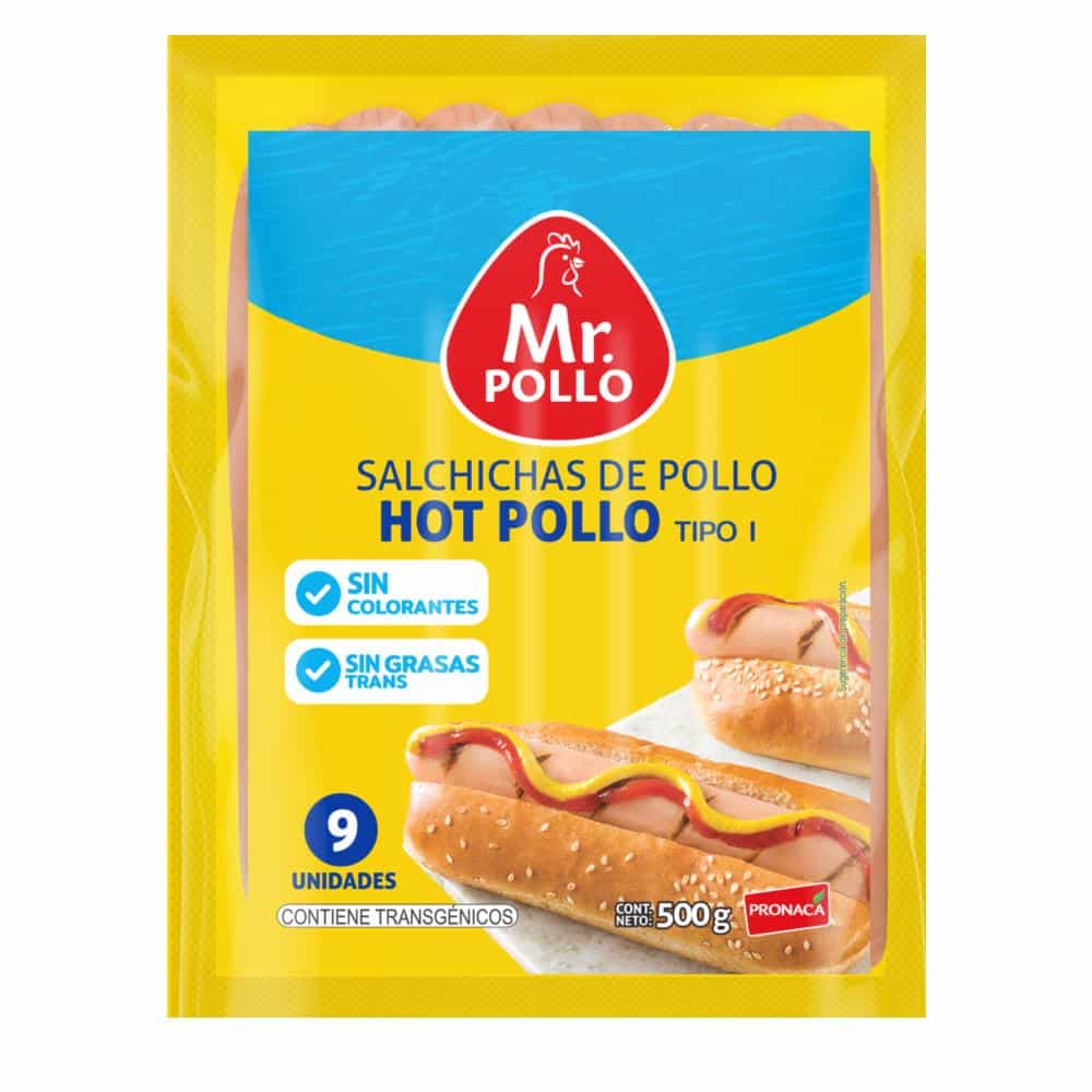 Salchichas Hot Dog MR. POLLO 500 G - Supermaxi