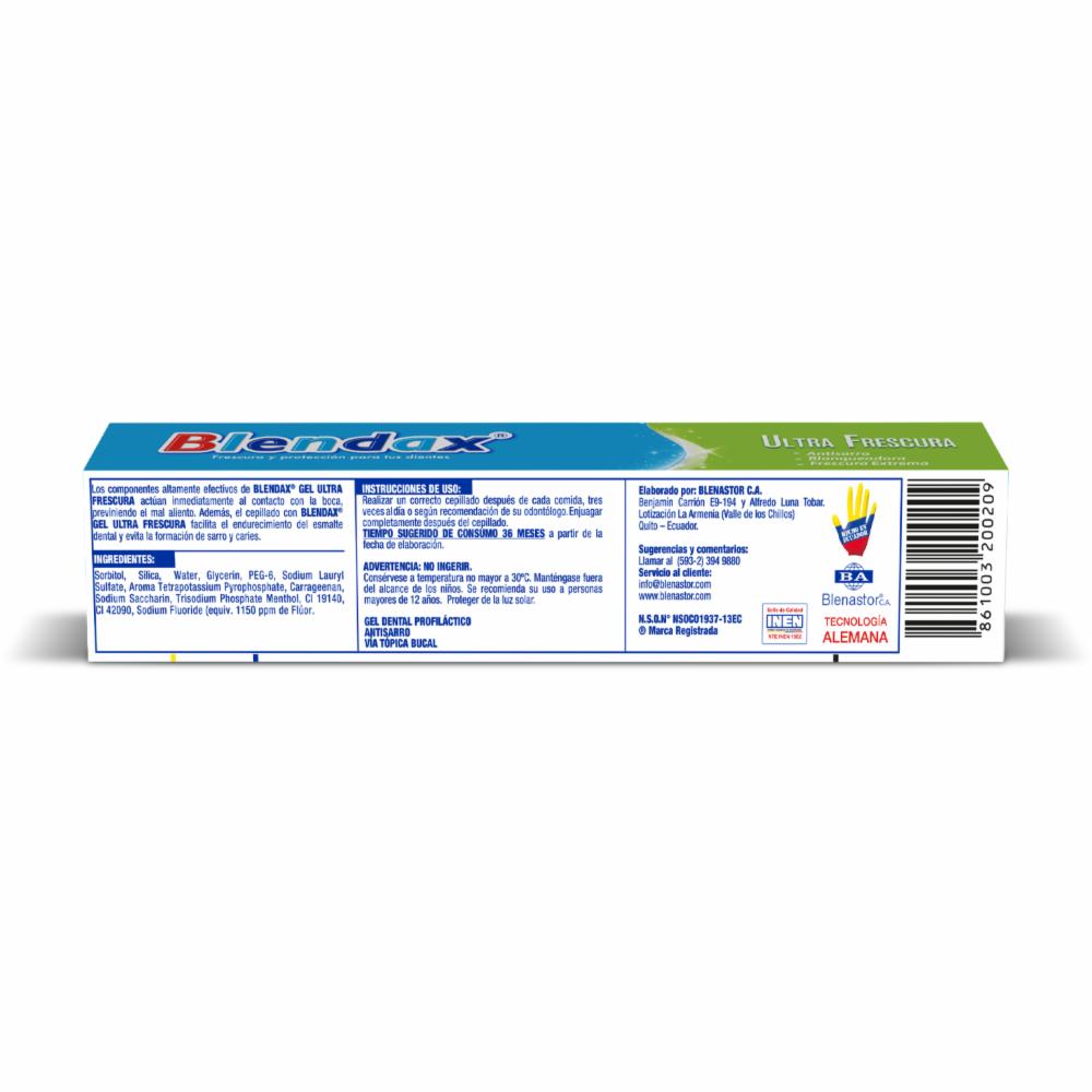 Crema Dental Ultra Frescura BLENDAX 75 Ml - Supermaxi