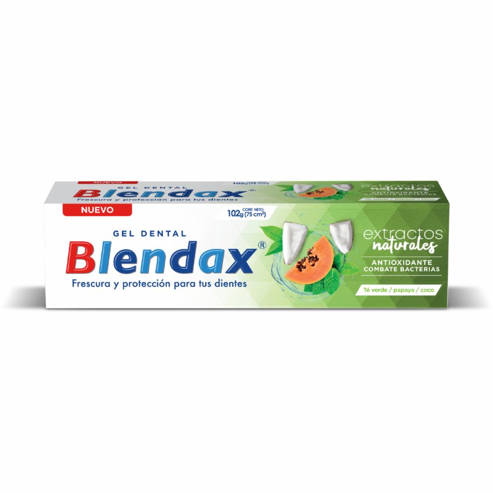 Crema Dental Con Extractos Naturales Té Verde Y Papaya BLENDAX 102 G ...