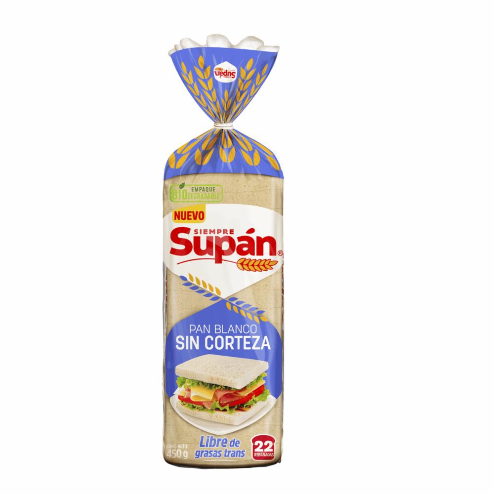 Pan Blanco Blanco Sin Corteza SUPÁN Funda - Supermaxi