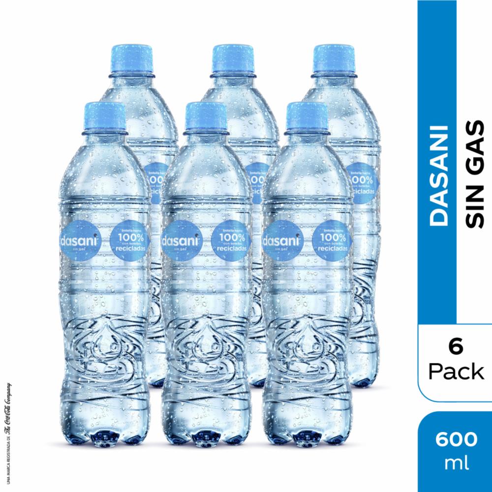 Agua Natural Sin Gas DASANI 6 X 600 Ml - Supermaxi
