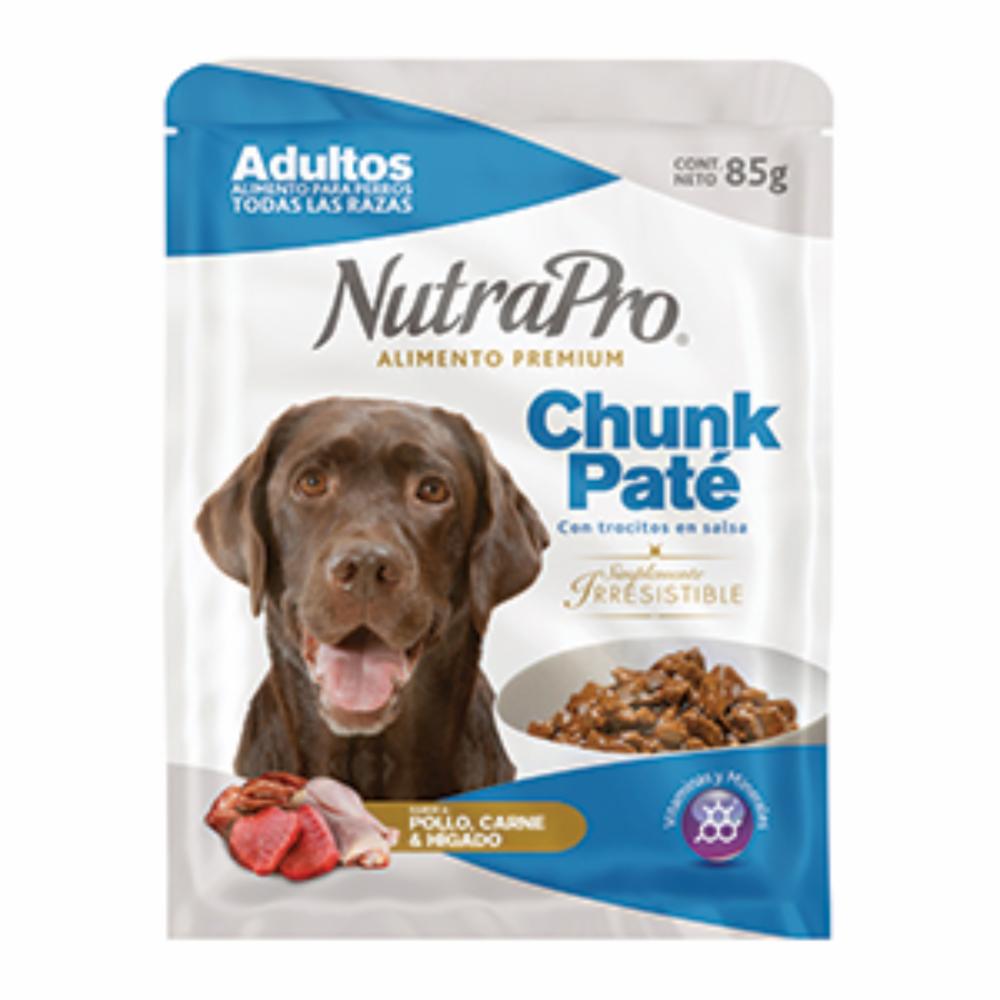 Alimento Para Perros Sabor Pate Pollo Carne Hígado NUTRAPRO 85 G ...