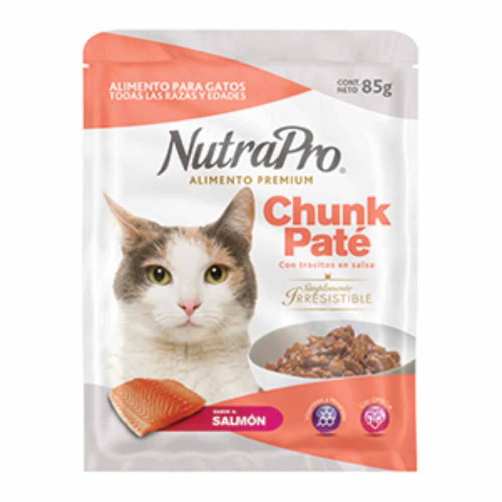 Alimento Húmedo Para Gatos Sabor A Salmón Pouch NUTRAPRO 85 G - Supermaxi