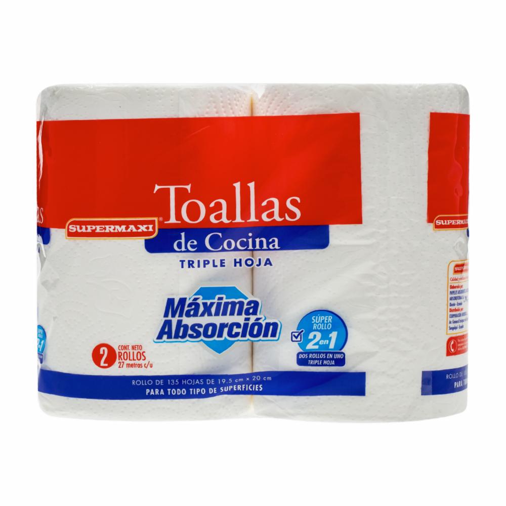 Toalla De Cocina 2 En 1 Triple Hoja SUPERMAXI 2 X 27 M - Supermaxi