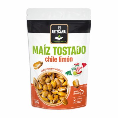 Maíz Tostado Sabor A Chile Y Limón EL ARTESANAL 80 G - Supermaxi