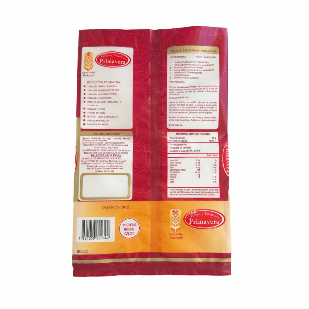 Tallarín Fetuccine Especial De Huevo De Sémola De Trigo Durum FIDEOS Y ...