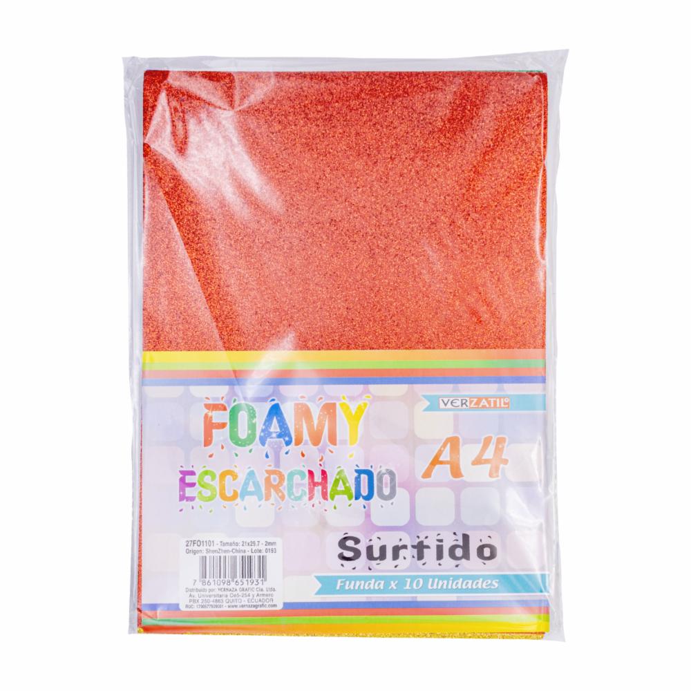 Foamy Escarchado Surtido A4 VERNAZA GRAFIC 1X10 Uds - Supermaxi