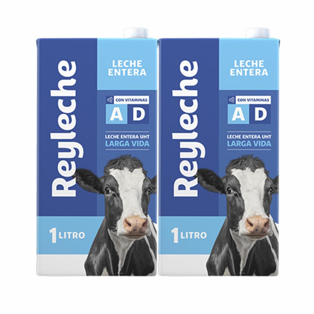 Leche Entera Larga Vida REY LECHE 2 X 1000 Ml - Supermaxi