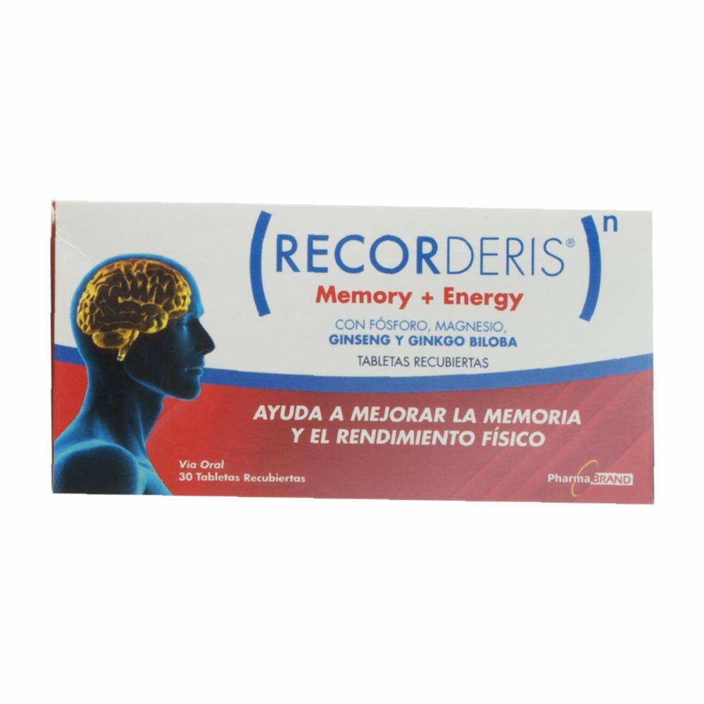 Vitamínico Memory Energy RECORDERIS 30 Tabletas - Supermaxi