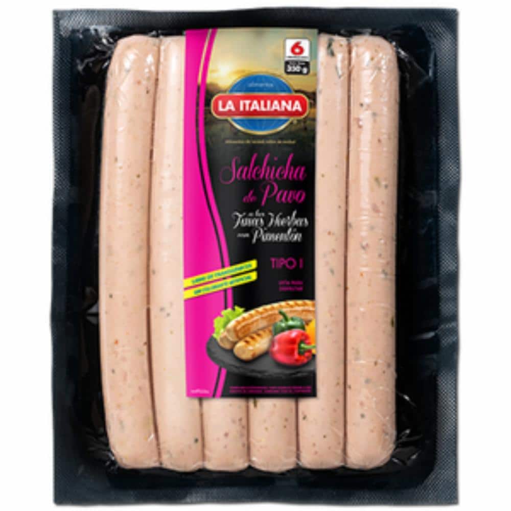 Salchichas Pavo Finas Hierbas LA ITALIANA 350 G - Supermaxi