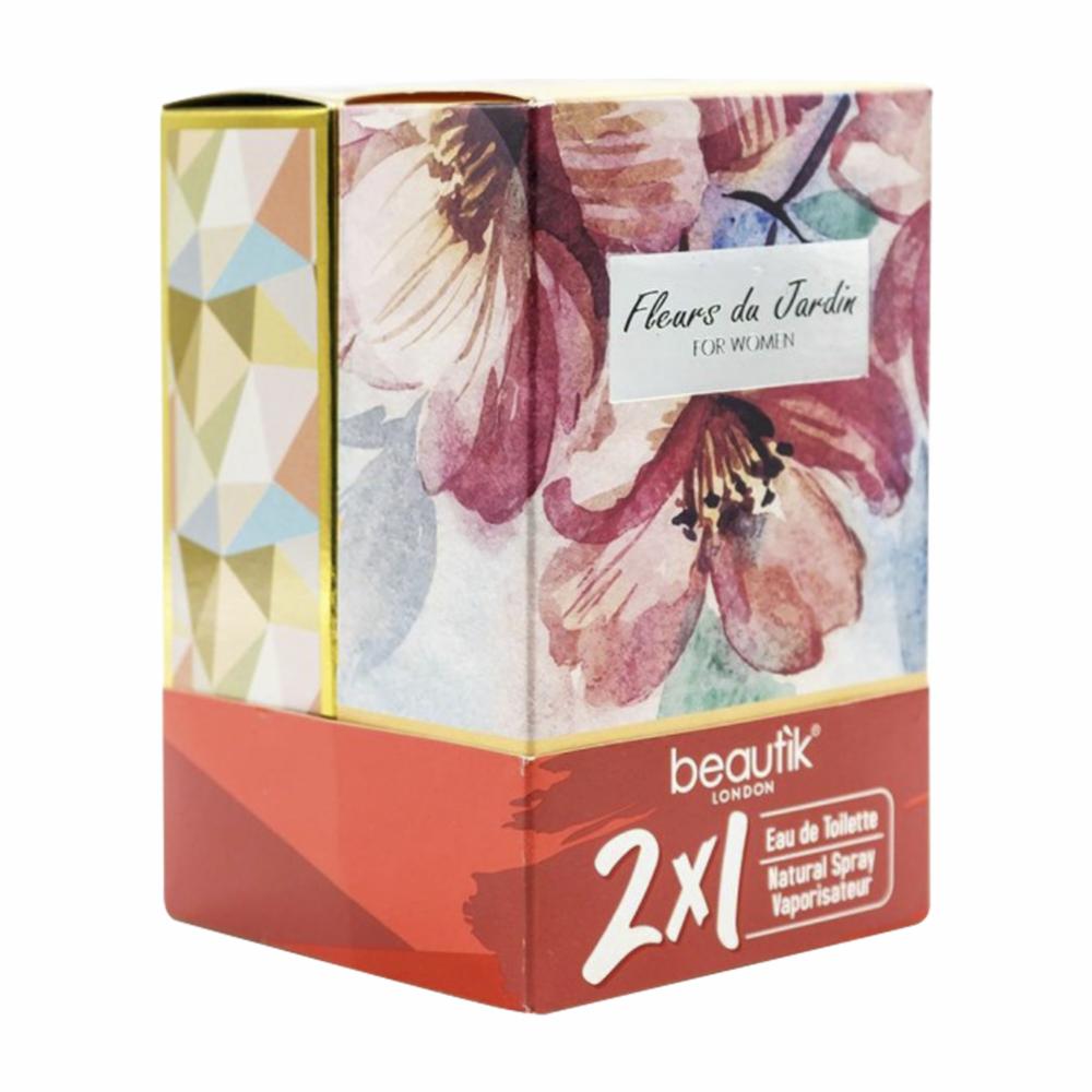 Fragancia Para Dama Fleurs Du Jardín+Abstract BEAUTIK EDT Pack X2 X 100 ...