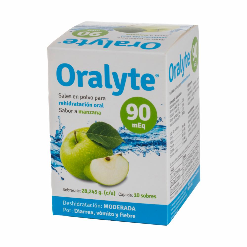 Suero Oral En Polvo Manzana Con Sales Sabor A Manzana ORALYTE 282.45 g ...