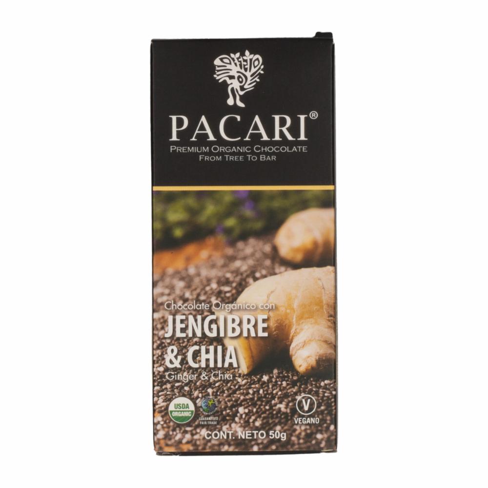 Chocolate En Barra Jengibre/Chía PACARI 50 G - Supermaxi