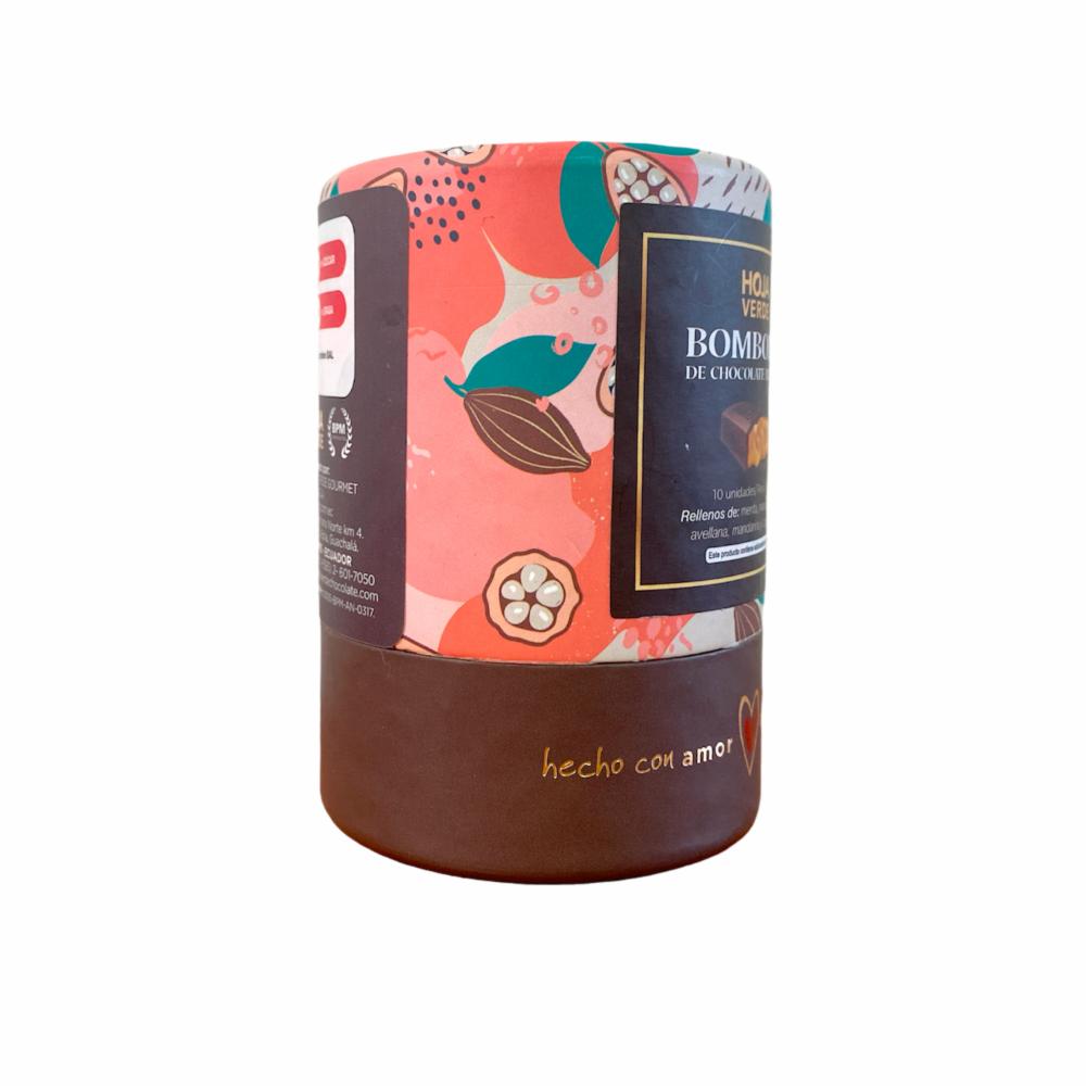 Bombones De Chocolate Puro Rellenos Varios Sabores HOJA VERDE Pack 10 X ...