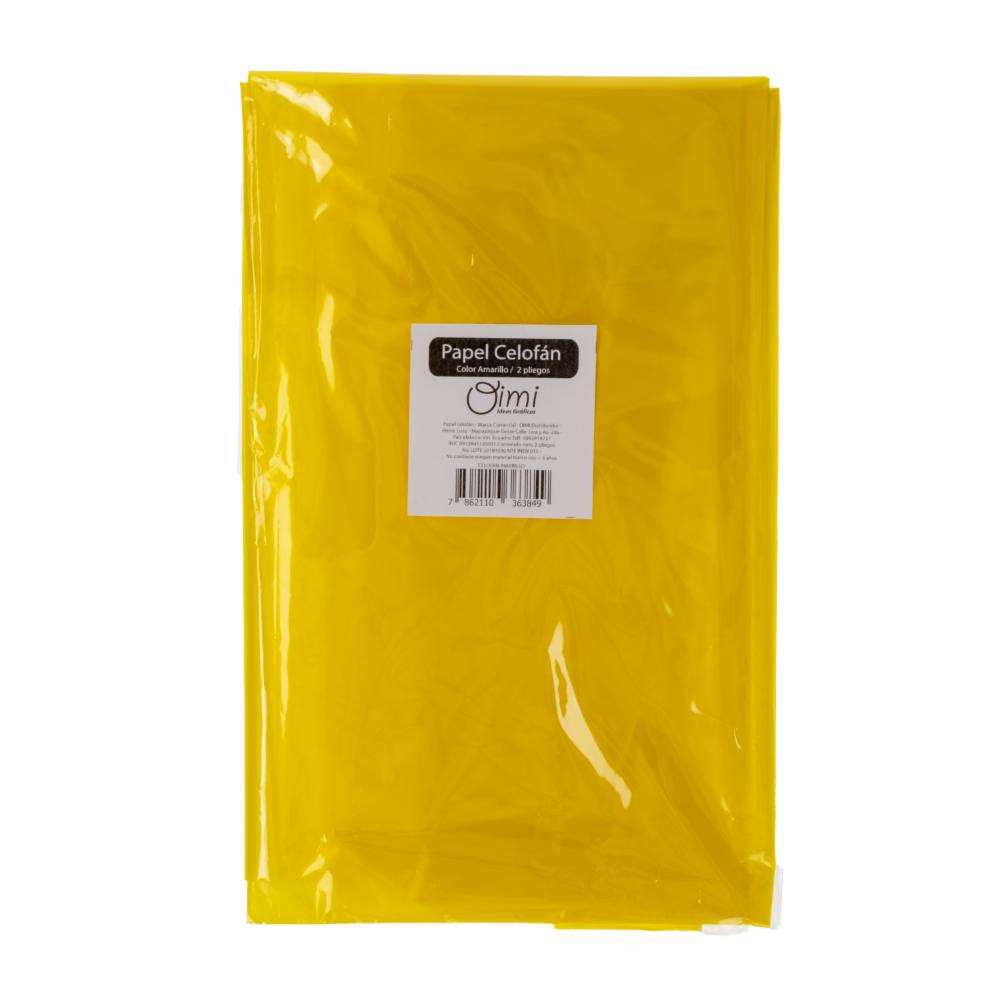 Papel Celofán Tono Amarillo En Pliego OIMI De 110Cmx96Cm - Supermaxi
