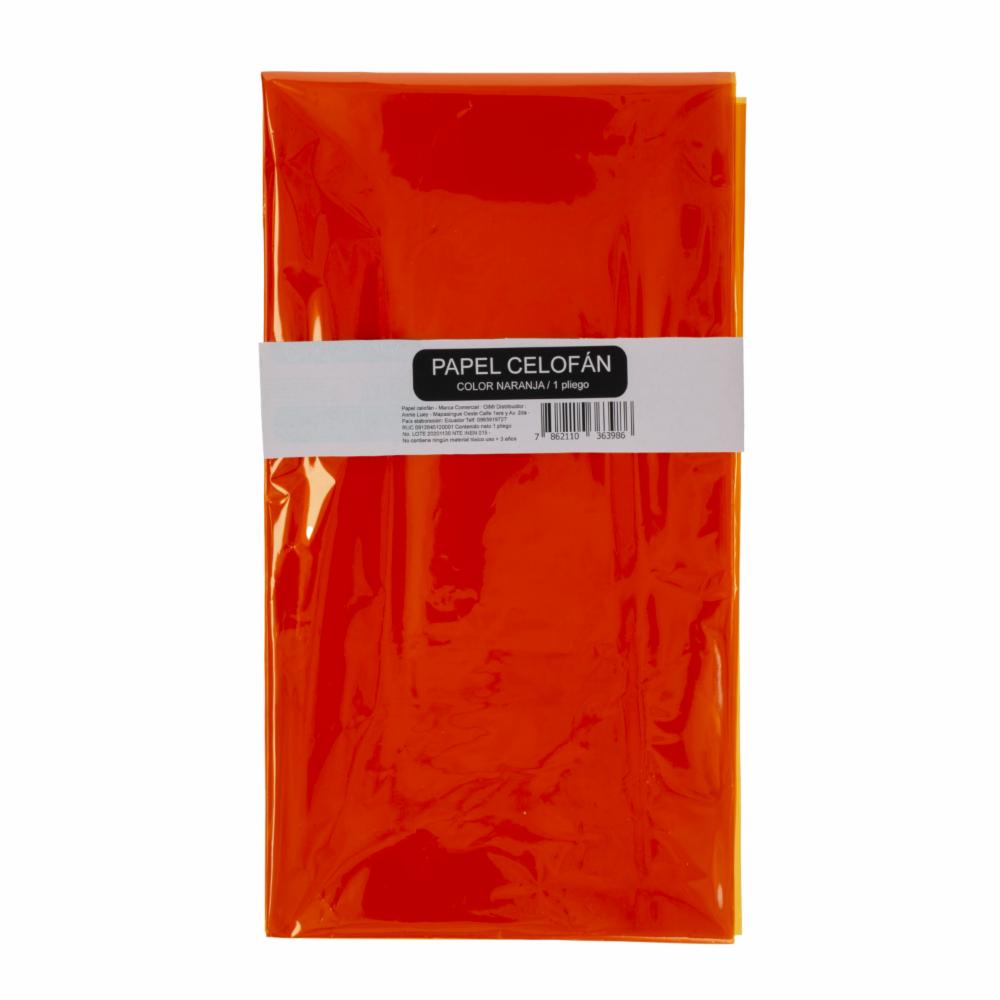 Papel Celofán Naranja En Pliego OIMI 110X96 - Supermaxi