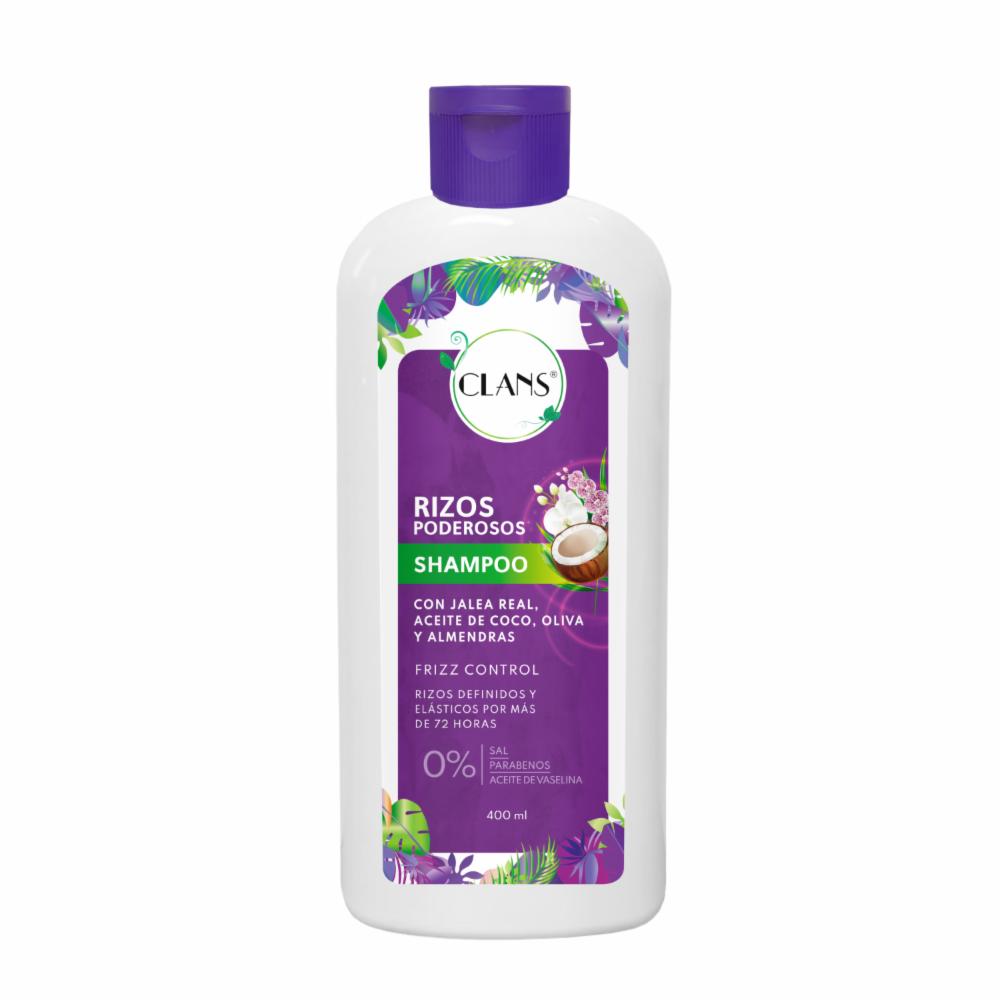 Shampoo Para Cabello Rizos Poderosos CLANS 400 Ml - Supermaxi