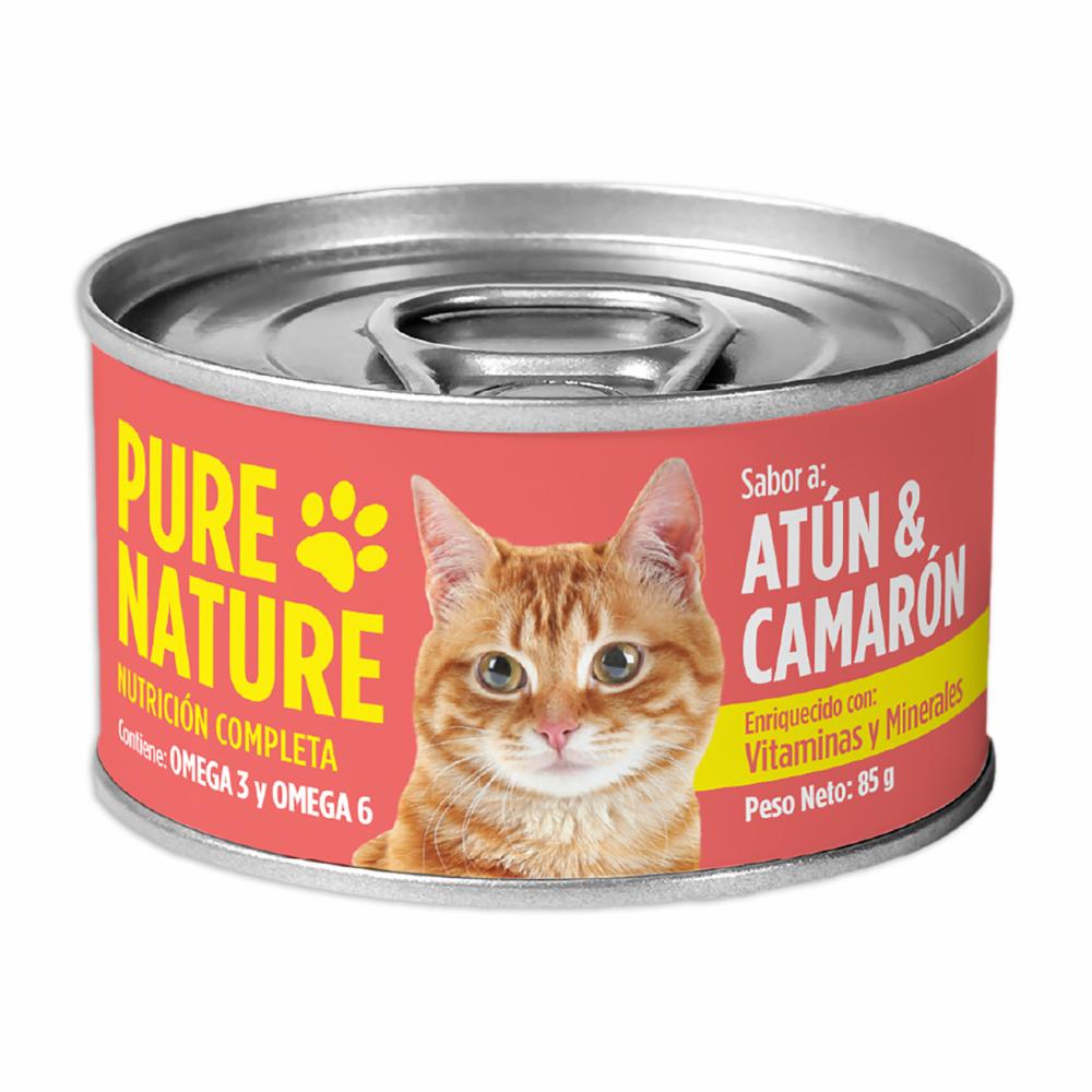 Alimento Húmedo Para Gatos De Atún Y Camarón PURE NATURE 85 G - Supermaxi