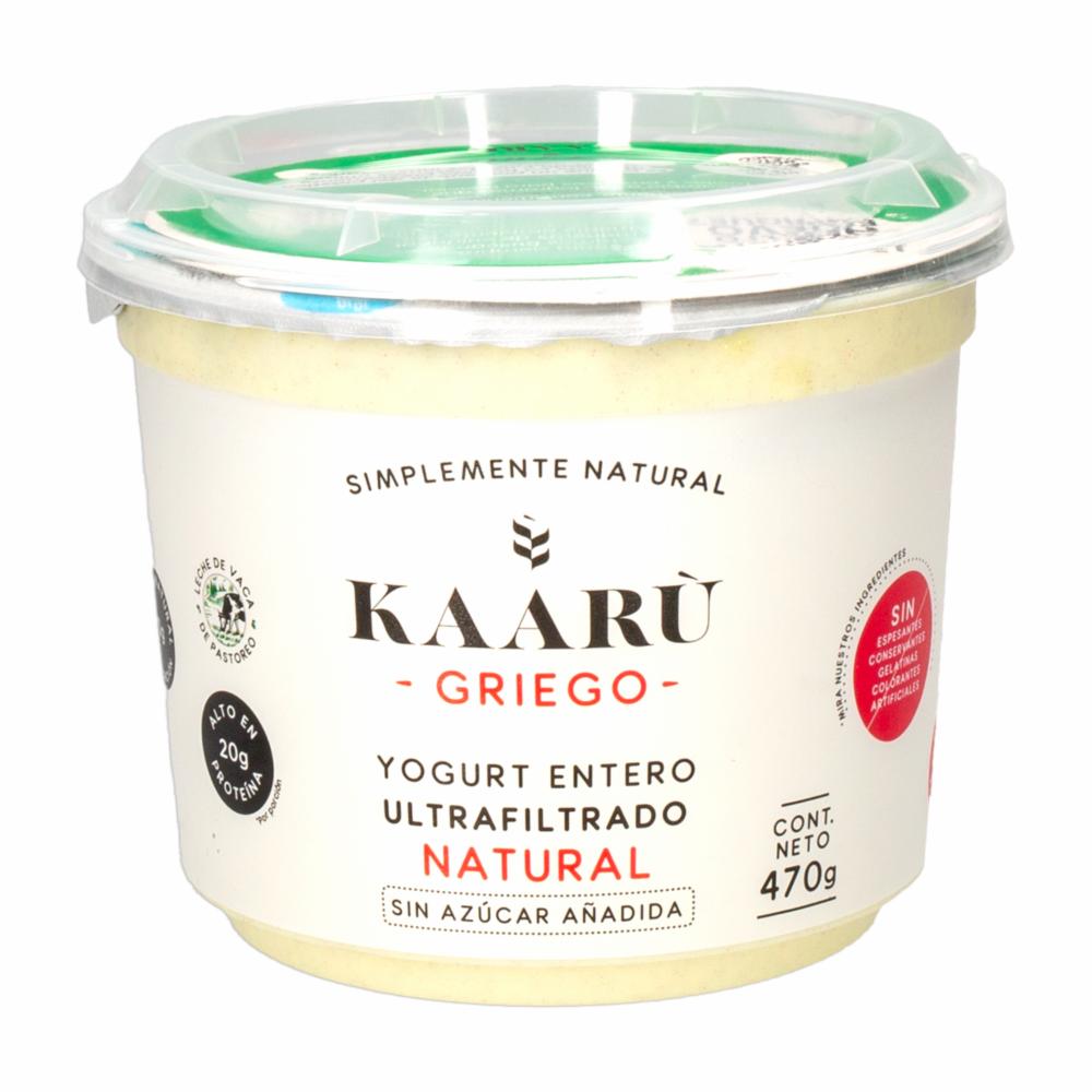 Yogurt Griego Natural Entero Ultrafiltrado KAARÙ 470 G - Supermaxi